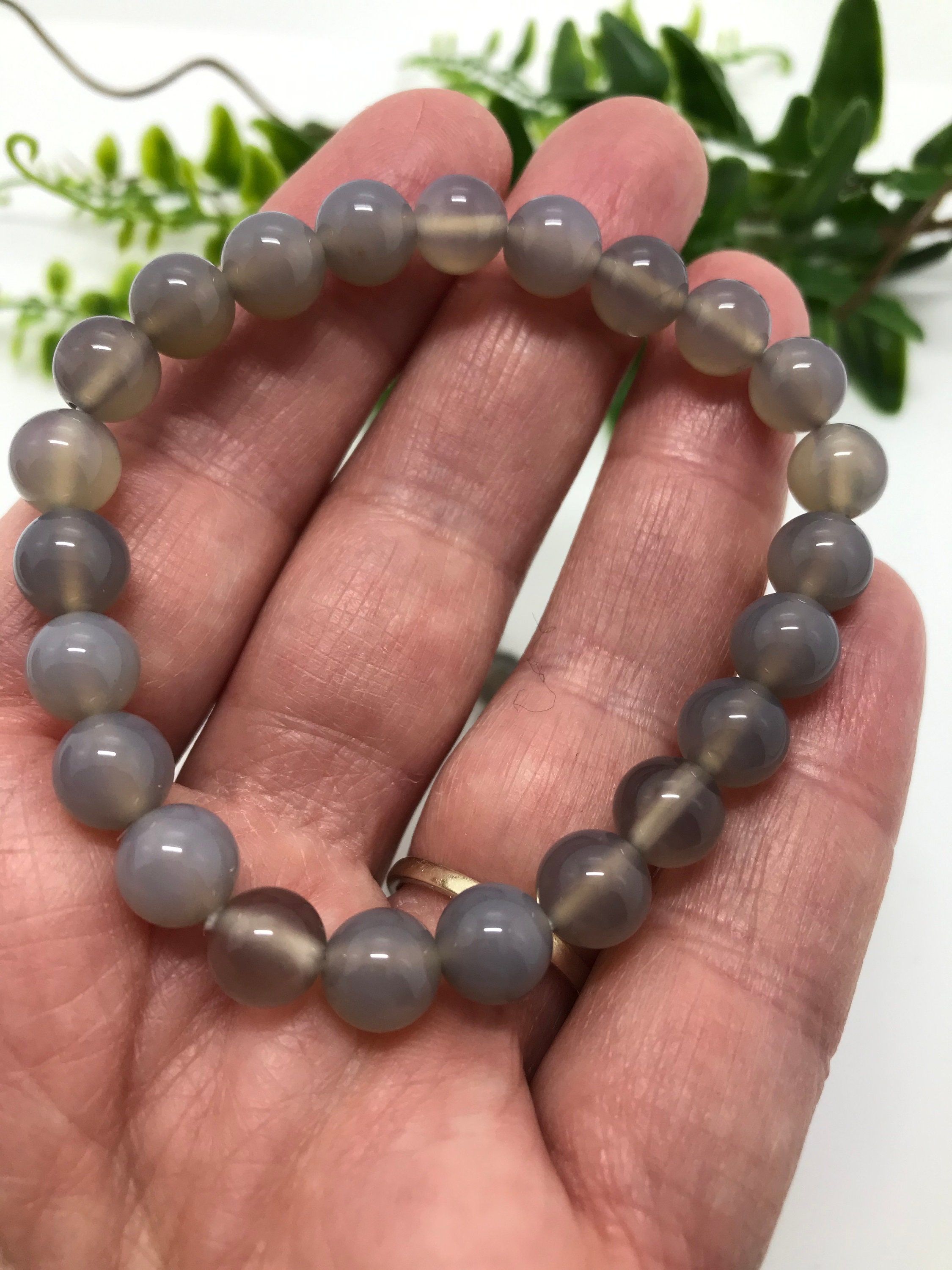 Grey agate-agate bracelets-bracelets-agate | Etsy