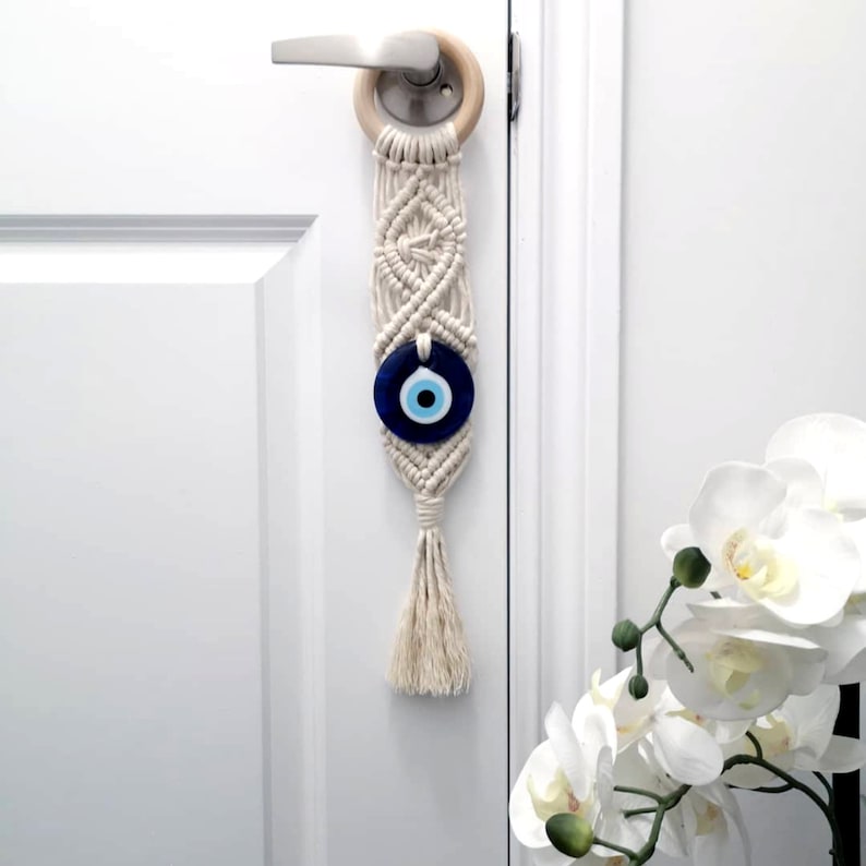 Evil Eye Macrame Wall Hanging, Door Wreath, Home Decorations, Door Knob ...