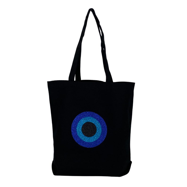 Canvas Tote, Glitter Tote, Evil Eye Bag, Summer Bag for Women, Eye ...