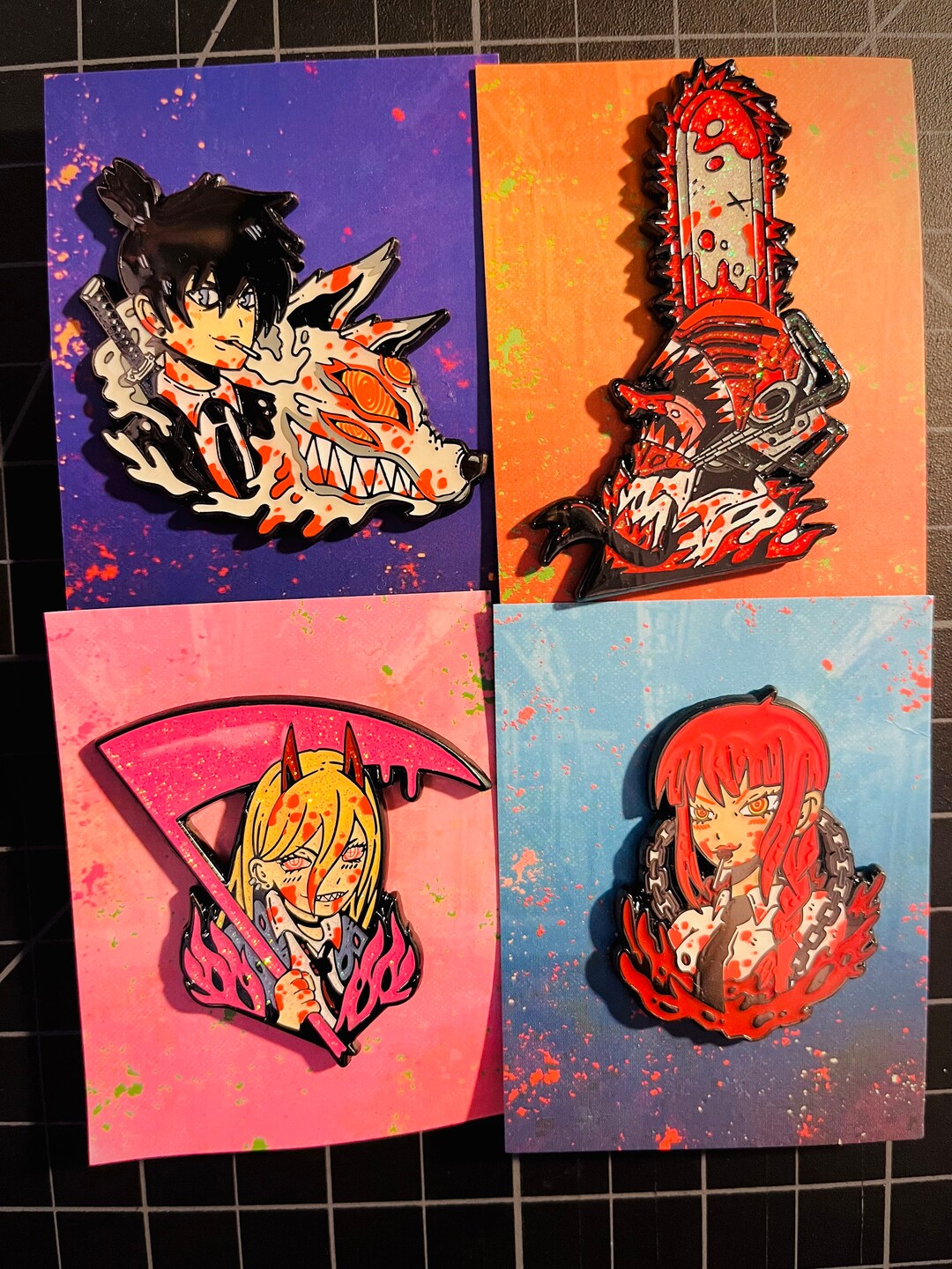 Bloody Devil Anime Hard Enamel - CSM Inspired Pins - FULL SET! - Etsy