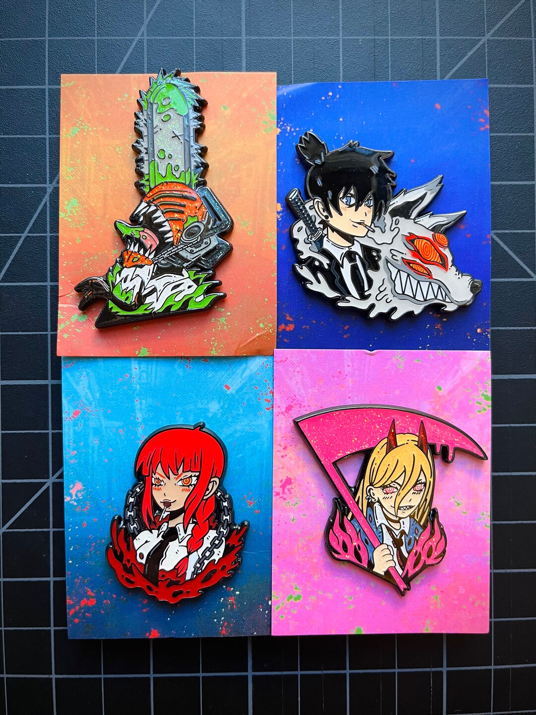 Devil Anime Hard Enamel - CSM Inspired Pins - FULL SET! - Etsy