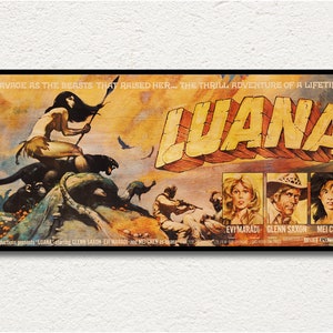 Luana, the Girl Tarzan WOODEN Wall Art Poster, Handmade Special Edition ...