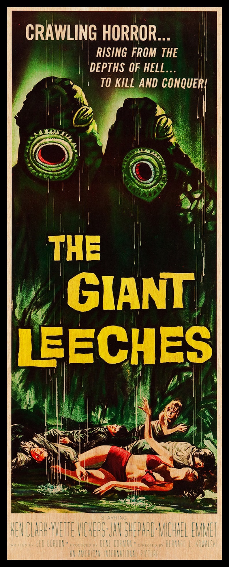 Attack of the Giant Leeches HIGH QUALITY Movie wood poster | Etsy