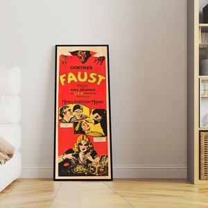 Faust WOOD Poster, Amazing Film Poster for Goethe Fans, Handmade Cinema ...