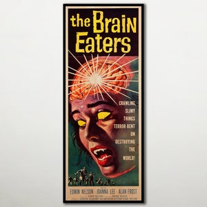 The Brain Eaters HIGH QUALITY Movie Wood Poster, Large Wood Wall Art ...