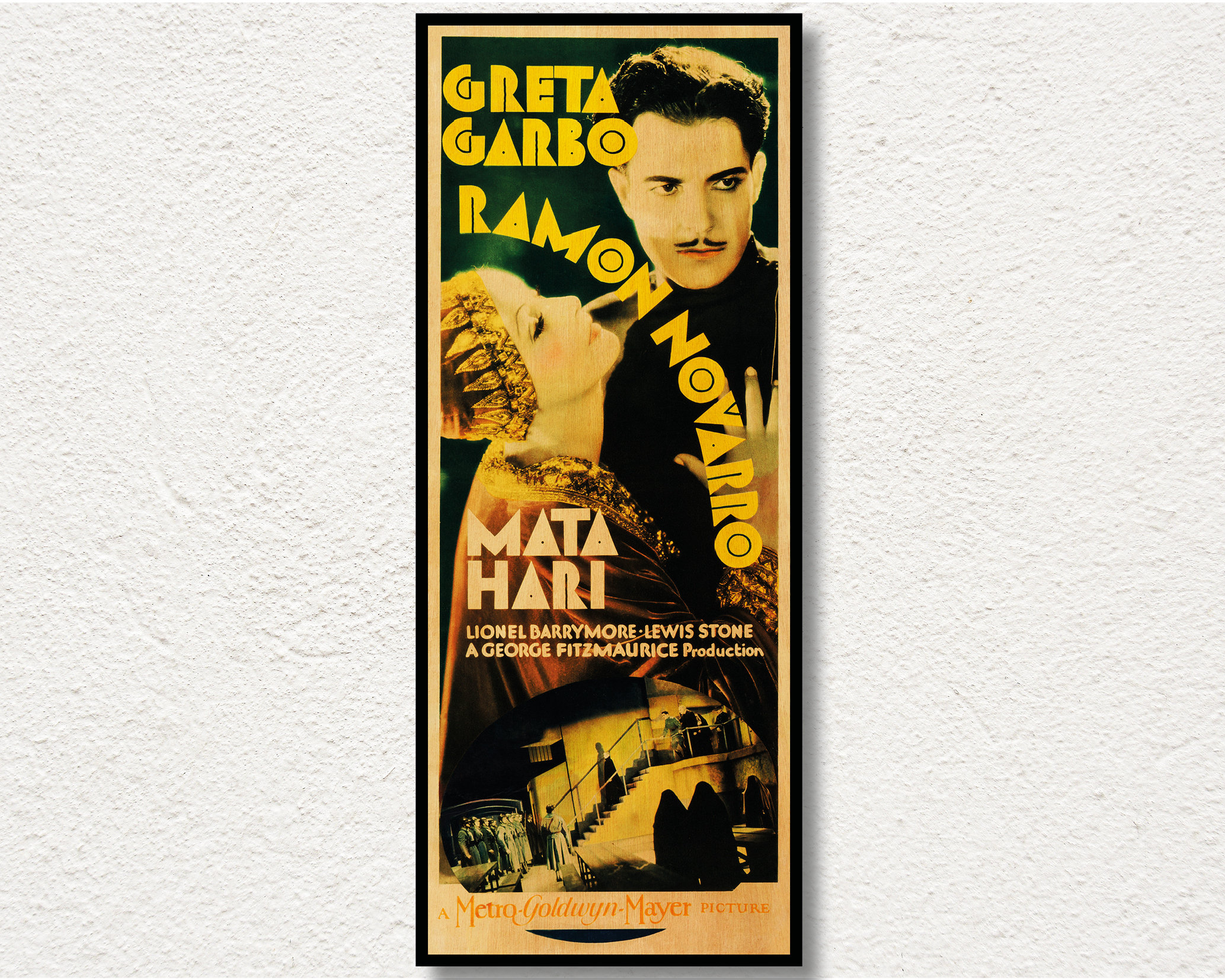 Mata Hari WOODEN POSTER Greta Garbo and Ramon Novarro Large - Etsy