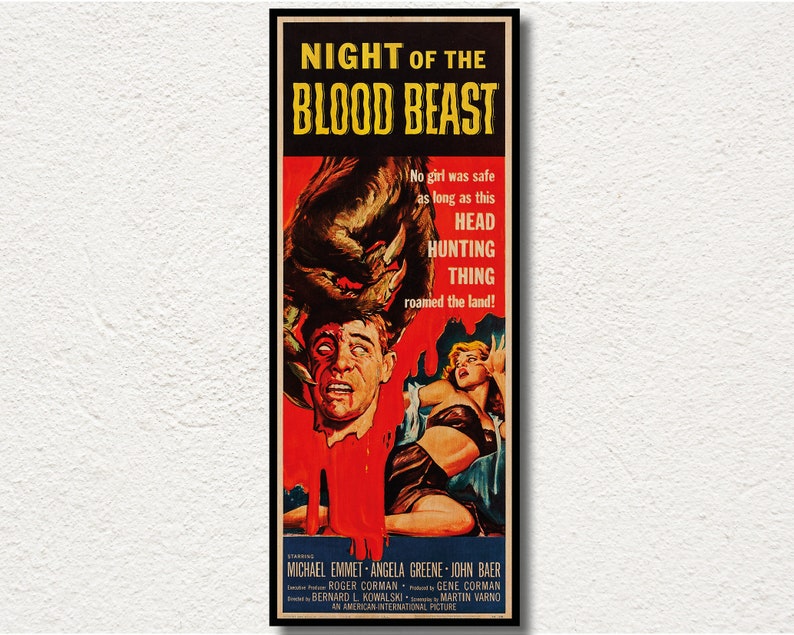 Halloween Creepy Poster Collection WOODEN Wall Art Set Cool | Etsy