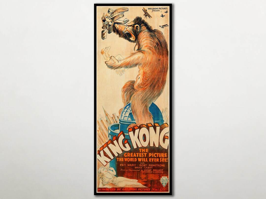 King Kong Handmade WOOD PRINT, Fanart Cinema Poster for Fay Wray ...
