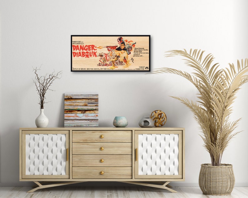 Danger: Diabolik WOODEN Wall Art Poster Roadshow Horizontal | Etsy