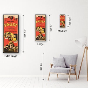 Faust WOOD Poster, Amazing Film Poster for Goethe Fans, Handmade Cinema ...