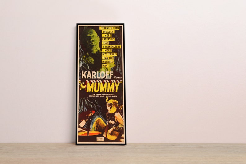 The Mummy HIGH QUALITY Movie Wood Poster, Horror Large Wood Wall Art ...