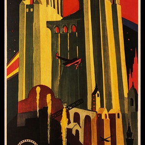 METROPOLIS POSTER Wall Decor, Extra Large Wall Art Film Poster, Movie ...