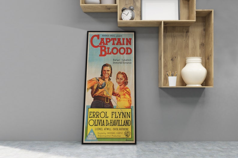 Captain Blood Poster WOOD PRINT, Fanart Cinema Movie WOOD Posters for ...