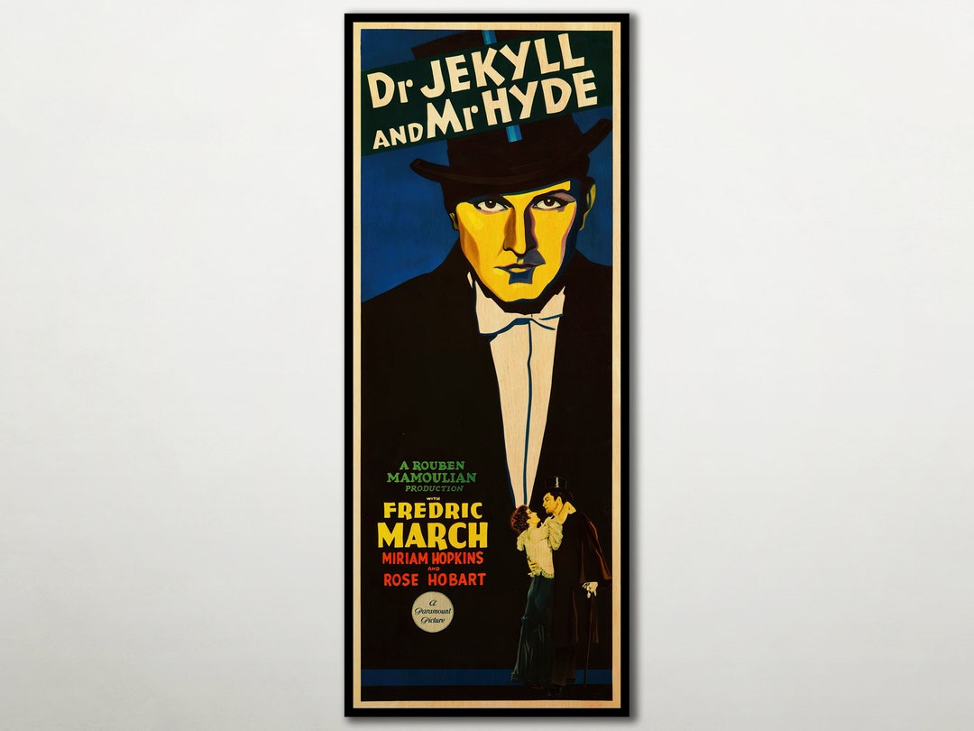 Dr. Jekyll and Mr. Hyde WOOD Poster, Stunning Film Poster for Fredric ...