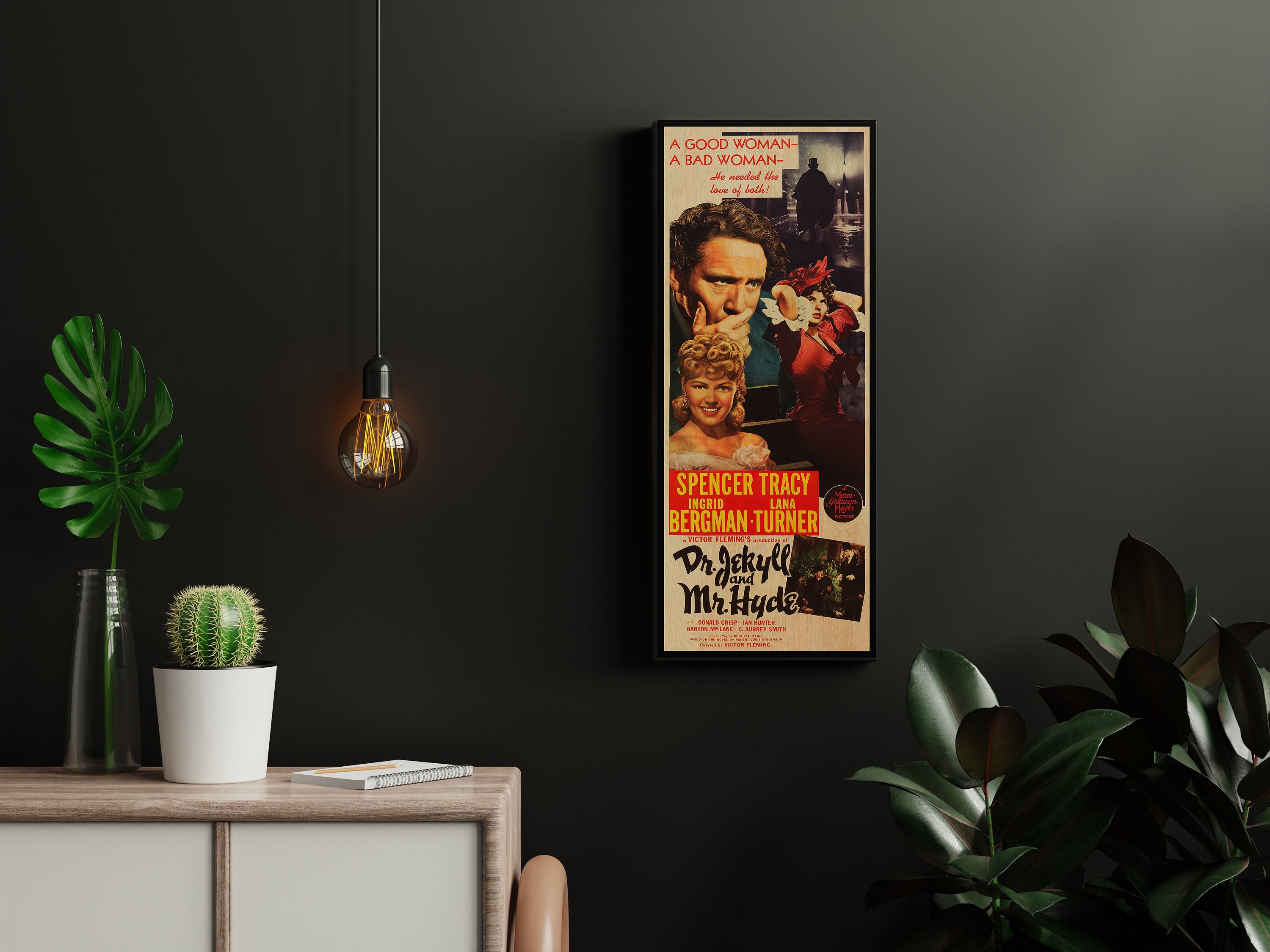 Dr. Jekyll and Mr. Hyde WOODEN POSTER, Extra Large Cool Unique Gift for ...