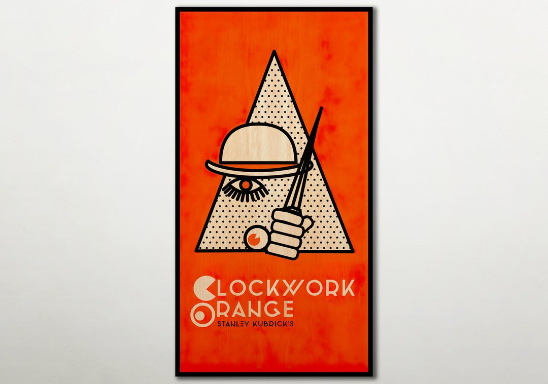 Large WOOD Wall Art "a Clockwork Orange" Alternative Poster, Fanart ...