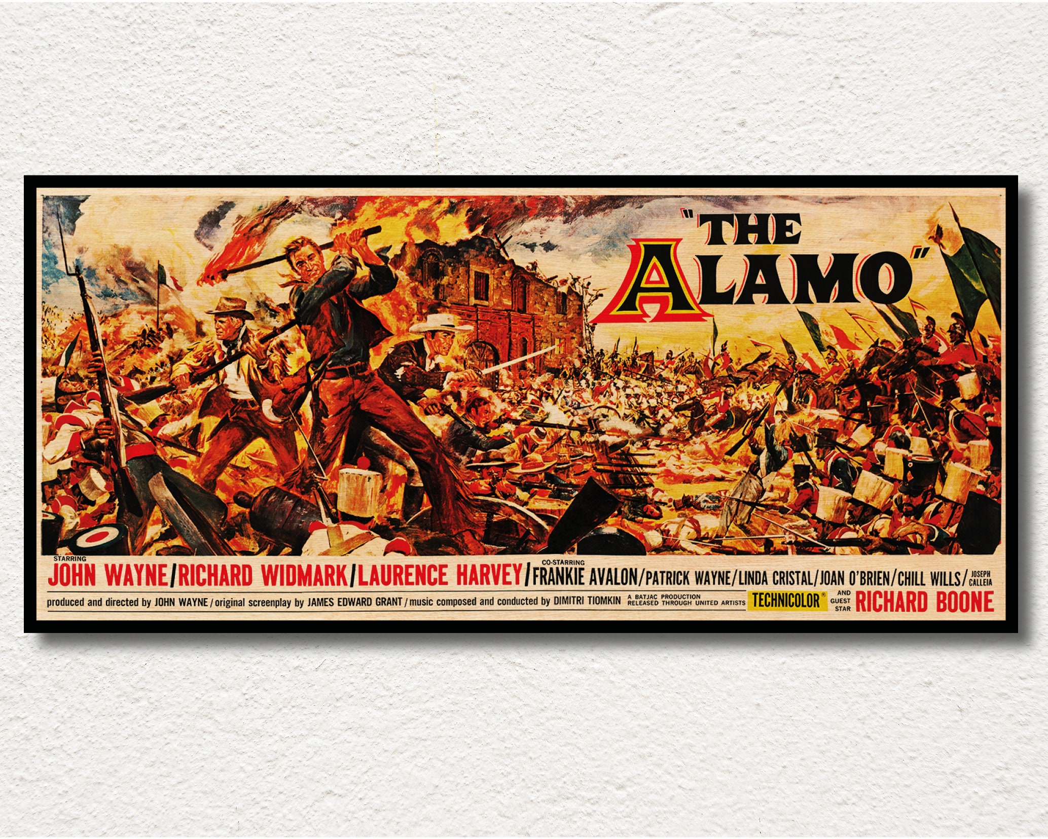 The Alamo WOODEN Wall Art Poster Roadshow Horizontal Cinema - Etsy UK