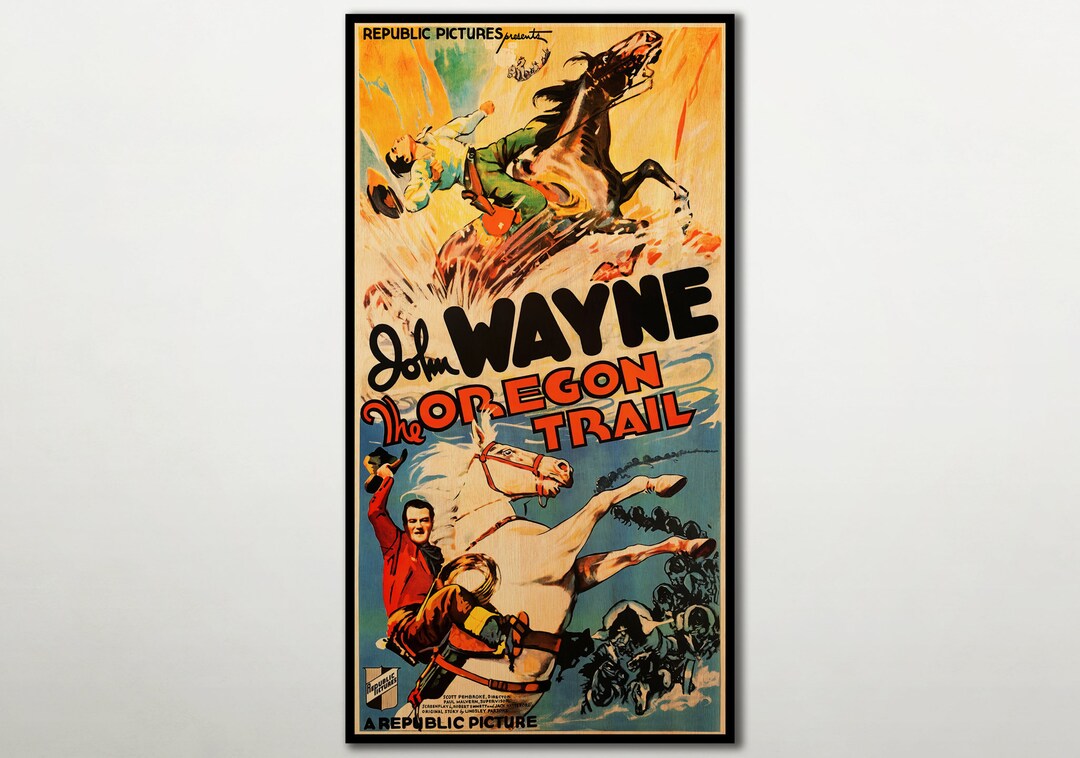 The Oregon Trail Extra Large WOOD PRINT Poster, Wall Art Western Movie ...