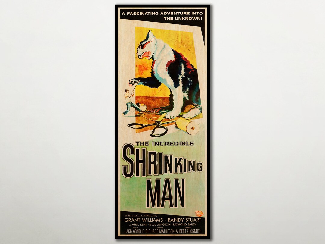 Large WOOD Wall Art "the Incredible Shrinking Man" Poster, WOOD Decor ...