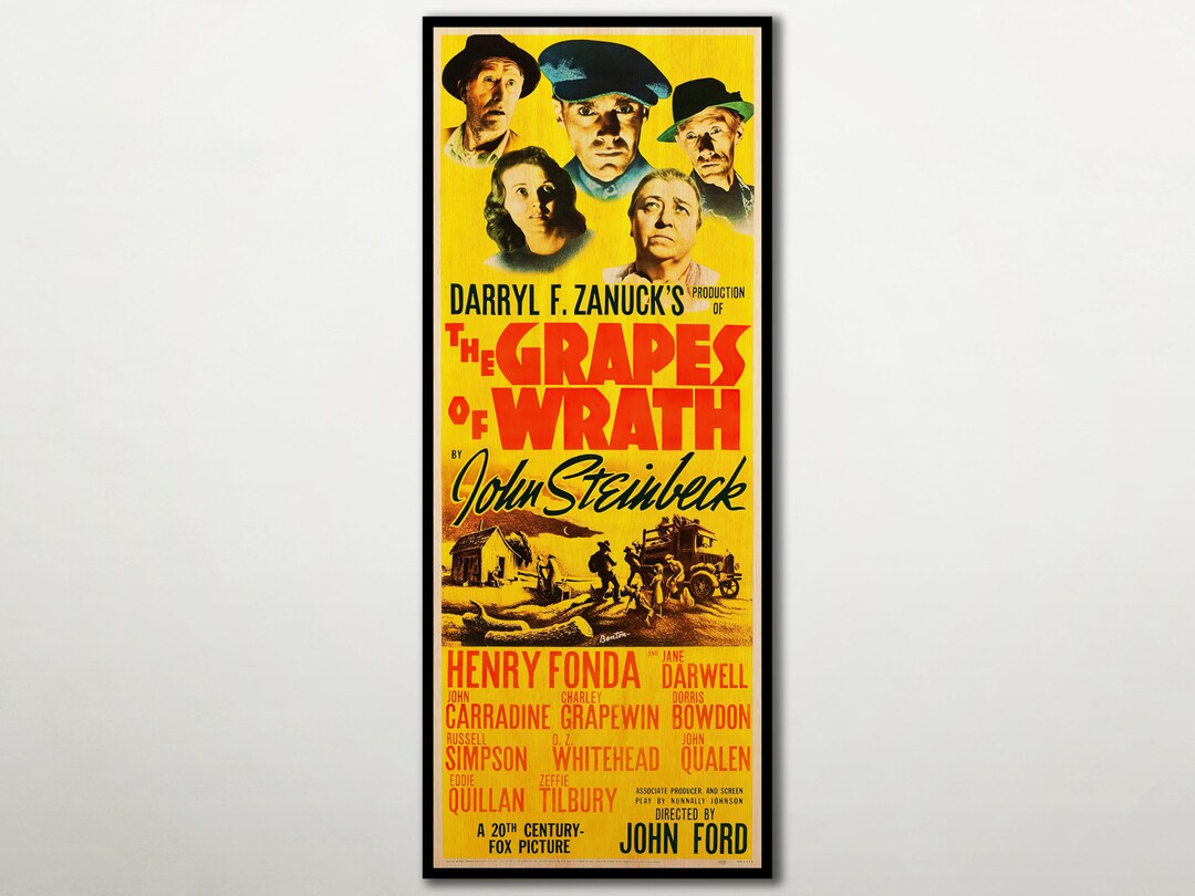 The Grapes of Wrath WOOD Poster, Fanart Cinema Movie Posters on WOOD ...