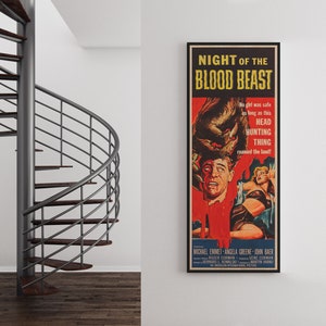 Night of the Blood Beast HIGH QUALITY Movie Wood Poster, Horror Large ...
