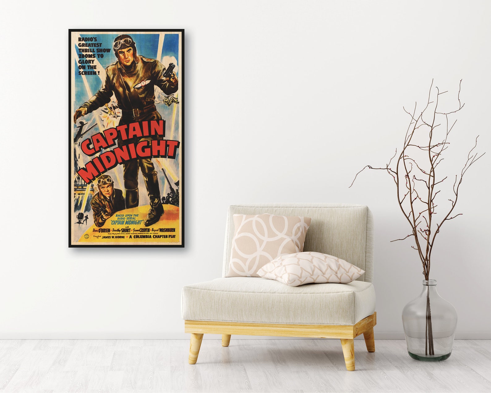 Captain Midnight Handmade WOODEN POSTER Fanart High Quality - Etsy
