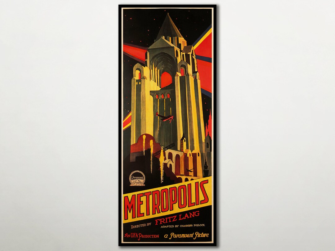 METROPOLIS POSTER Wall Decor, Extra Large Wall Art Film Poster, Movie ...