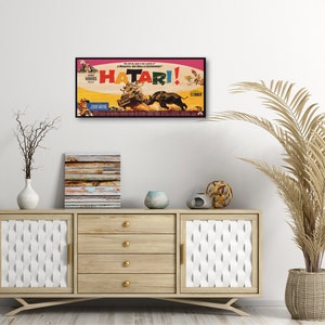 Hatari WOODEN Wall Art Poster, Roadshow Horizontal Cinema Special ...