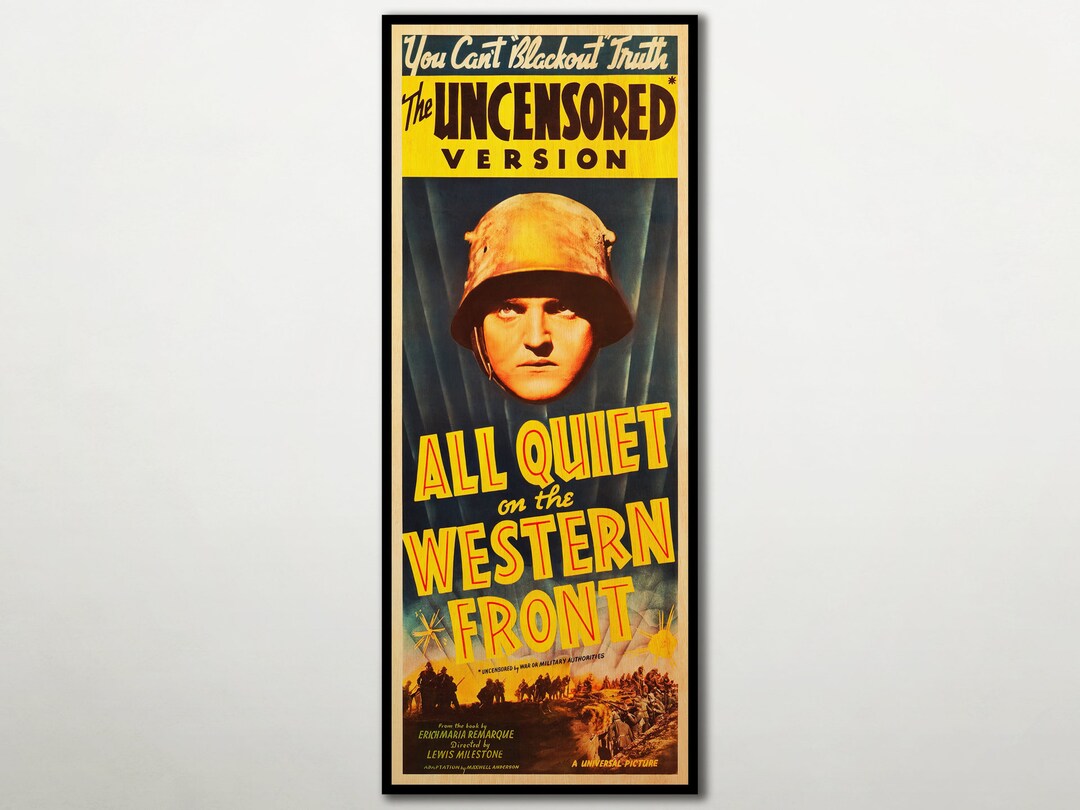 All Quiet on the Western Front WOOD POSTER, War Movie Posters and ...