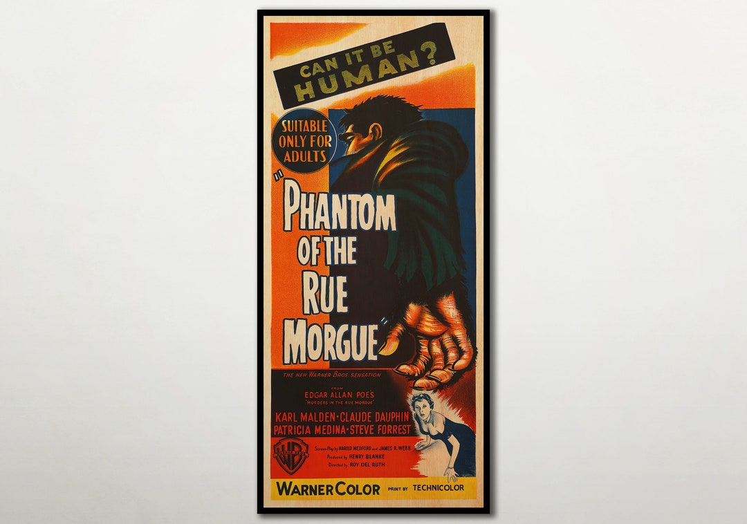 Phantom of the Rue Morgue Poster WOOD PRINT, Fanart Cinema WOOD Poster ...
