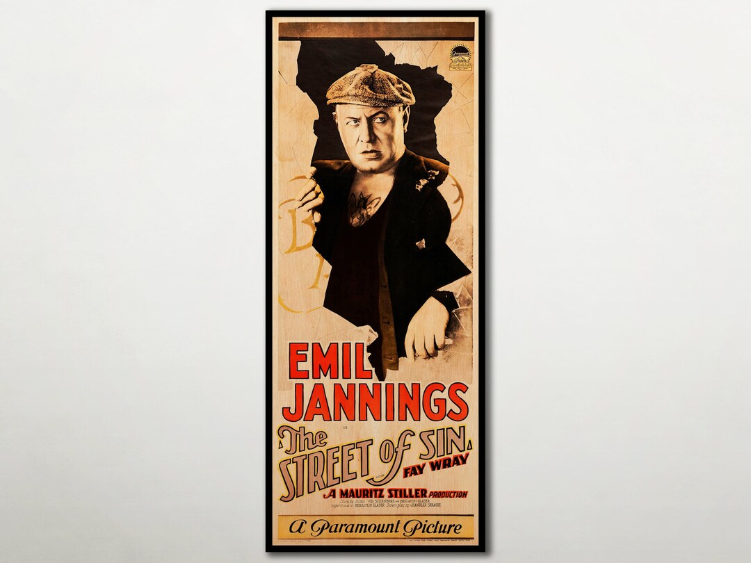 Large WOOD Wall Art "street of Sin" Poster, Awesome Cinema Poster on ...