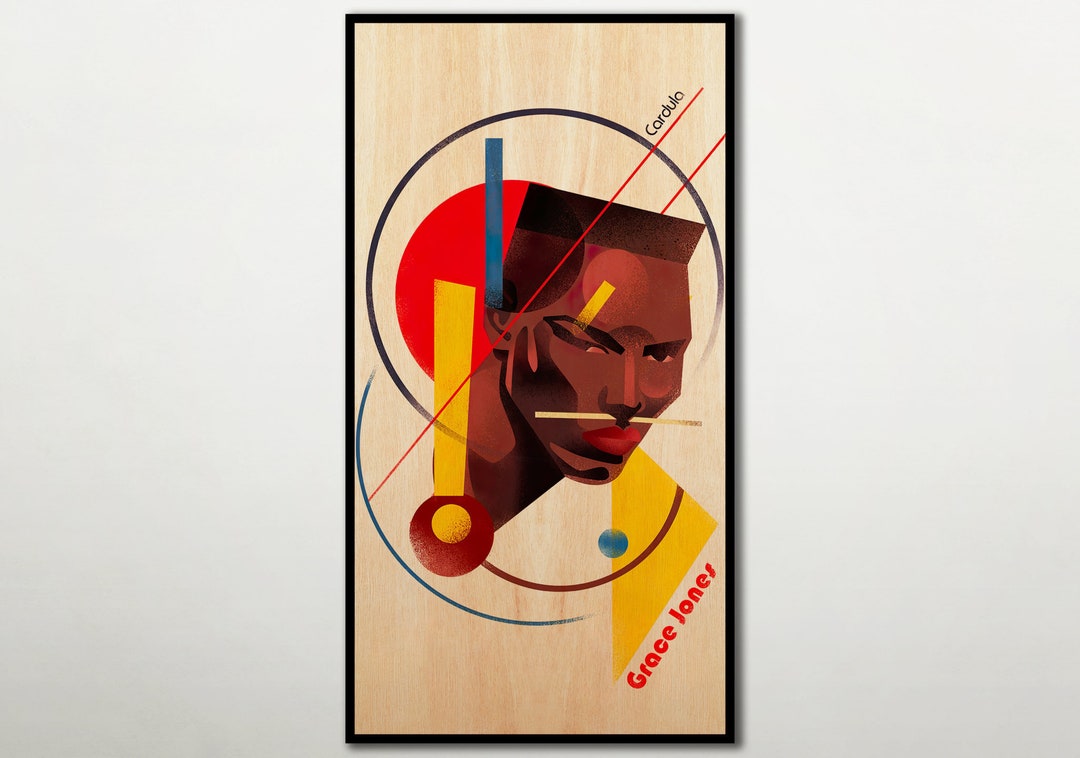 Grace Jones Poster PRINTED on WOOD, Extra Large Canvas Grace Jones ...