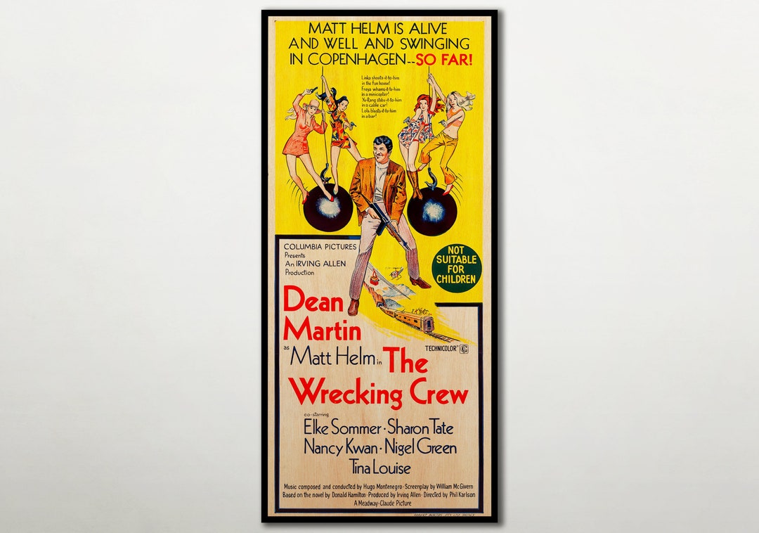 The Wrecking Crew WOODEN POSTER. Fanart High Quality Cinema Poster on ...