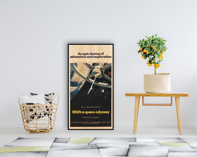 Large WOOD Wall Art 2001 a Space Odyssey Poster Fanart Cinema - Etsy