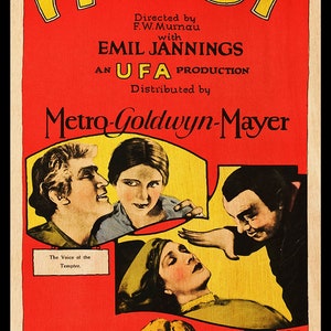 Faust WOOD Poster, Amazing Film Poster for Goethe Fans, Handmade Cinema ...