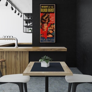 Night of the Blood Beast HIGH QUALITY Movie Wood Poster, Horror Large ...