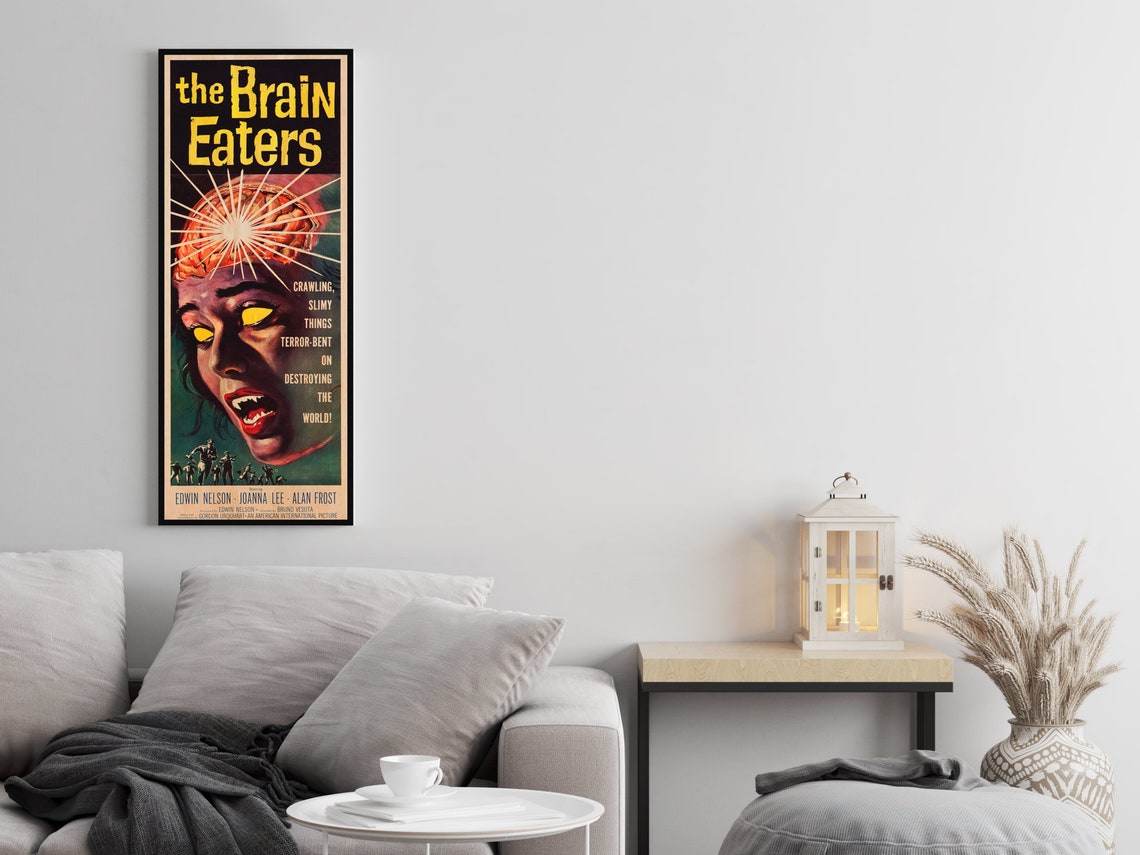 The Brain Eaters HIGH QUALITY Movie Wood Poster, Large Wood Wall Art ...