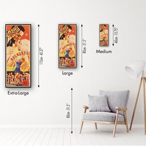 Reckless WOOD POSTER, Fan Art Cinema Film Poster on WOOD for Jean ...
