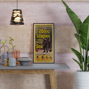 20,000 Leagues Under the Sea WOOD Wall Art Poster. WOOD Decor Movie ...