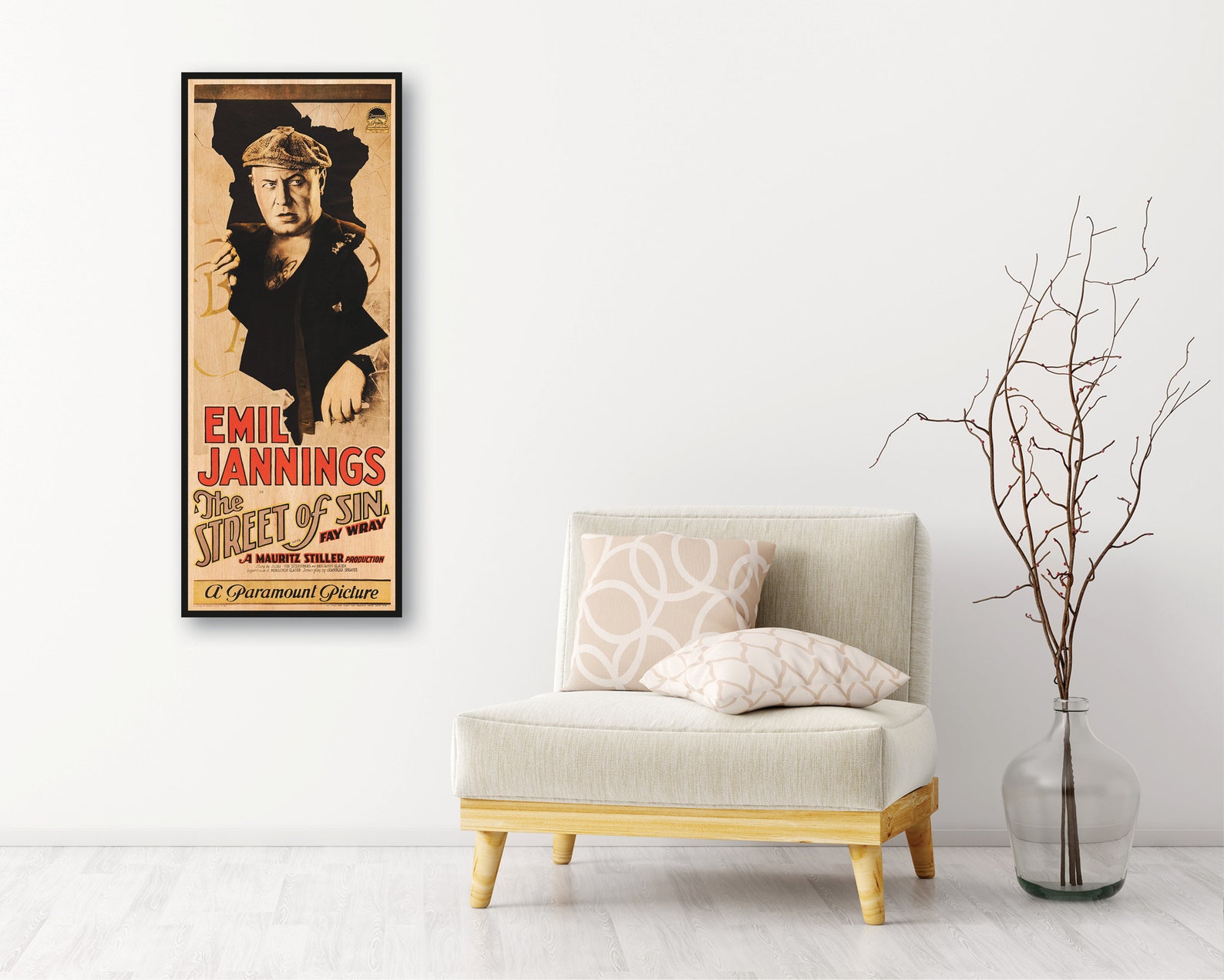 Large WOOD Wall Art street of Sin Poster Awesome | Etsy