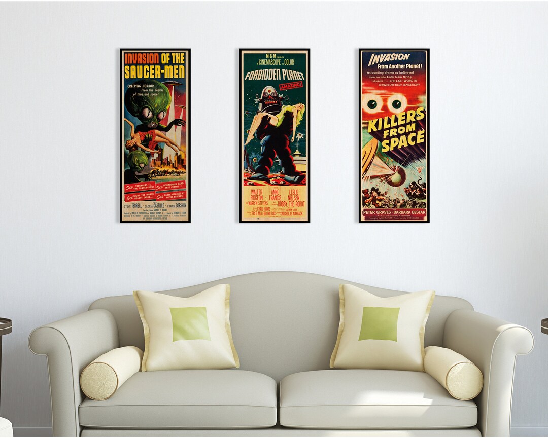 Sci-fi Alien Poster Collection, WOODEN Wall Art Set, Striking Gorgeous ...