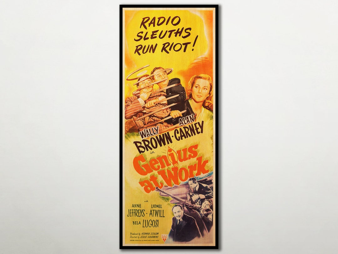 Genius at Work WOODEN POSTER, Extra Large Cool Unique Gift for Brown ...