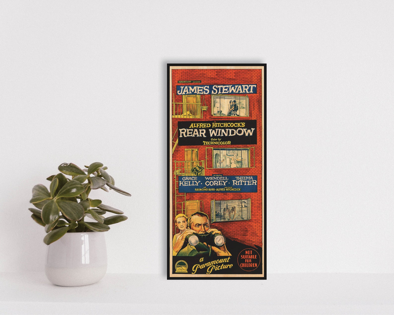 WOOD PRINT of rear Window Movie Poster Cinema - Etsy Canada