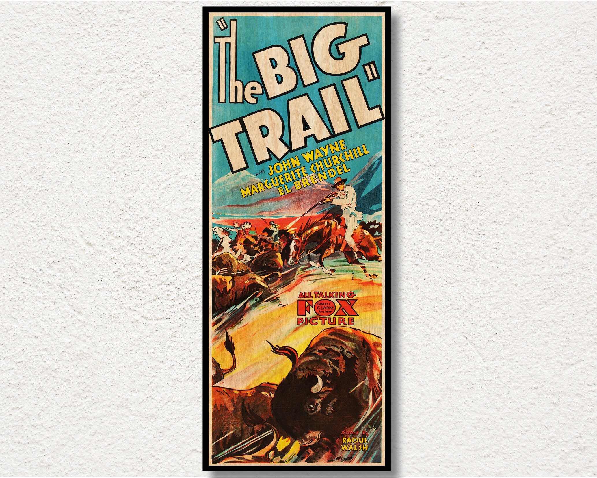 The Big Trail WOOD POSTER Premium cinema movie poster printed | Etsy