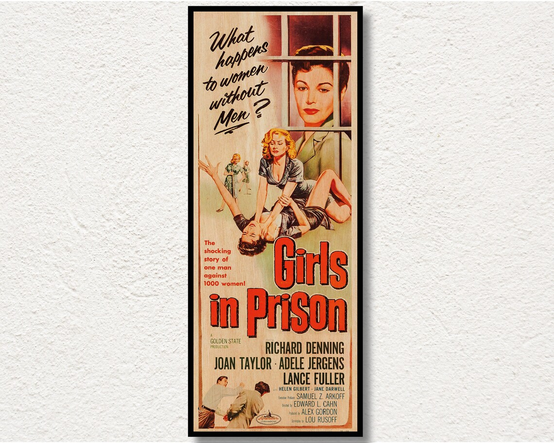 Large WOOD Wall Art Girls in Prison Poster WOOD Decor Movie - Etsy