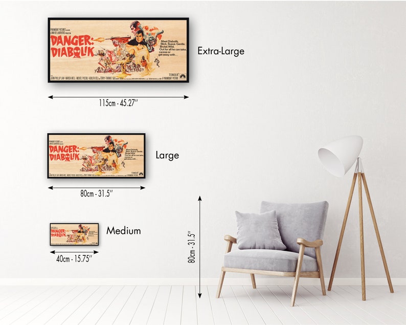 Danger: Diabolik WOODEN Wall Art Poster Roadshow Horizontal | Etsy