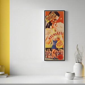 Reckless WOOD POSTER, Fan Art Cinema Film Poster on WOOD for Jean ...