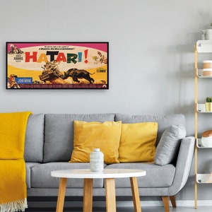 Hatari WOODEN Wall Art Poster, Roadshow Horizontal Cinema Special ...
