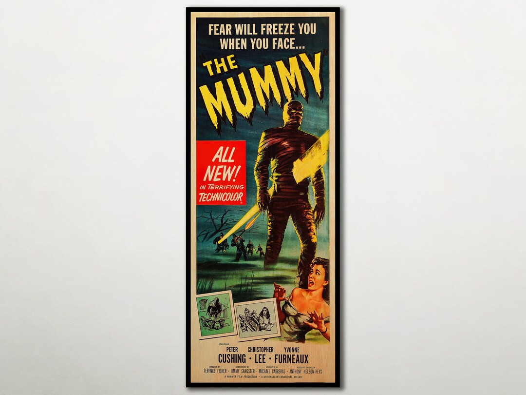 The Mummy WOODEN POSTER, Extra Large Wonderful Wood Gift for Cushing ...