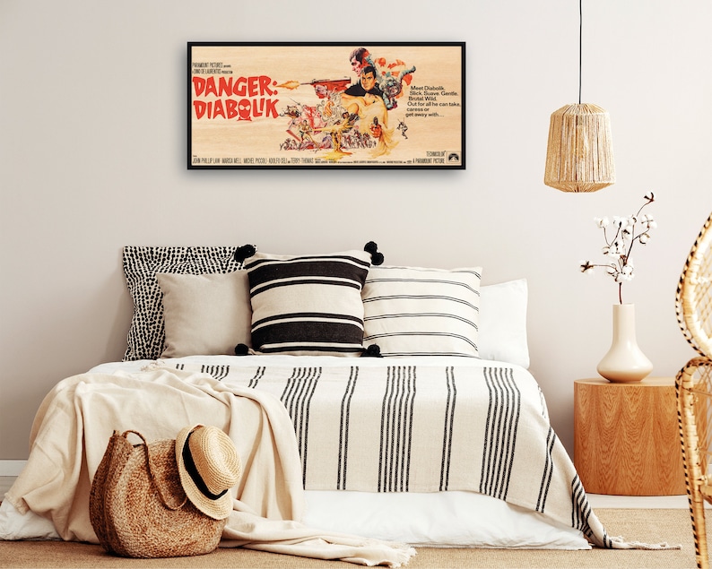 Danger: Diabolik WOODEN Wall Art Poster, Roadshow Horizontal Cinema ...